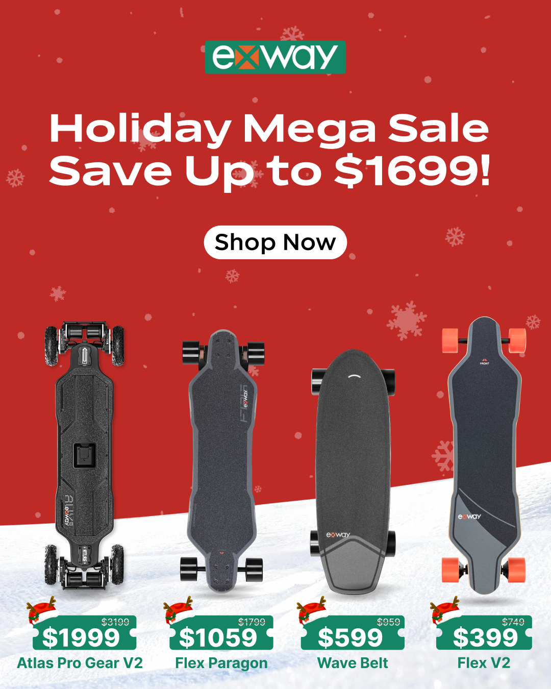 EXWAY Electrify Your Halloween: Save Up to $740 on Electric Skateboards