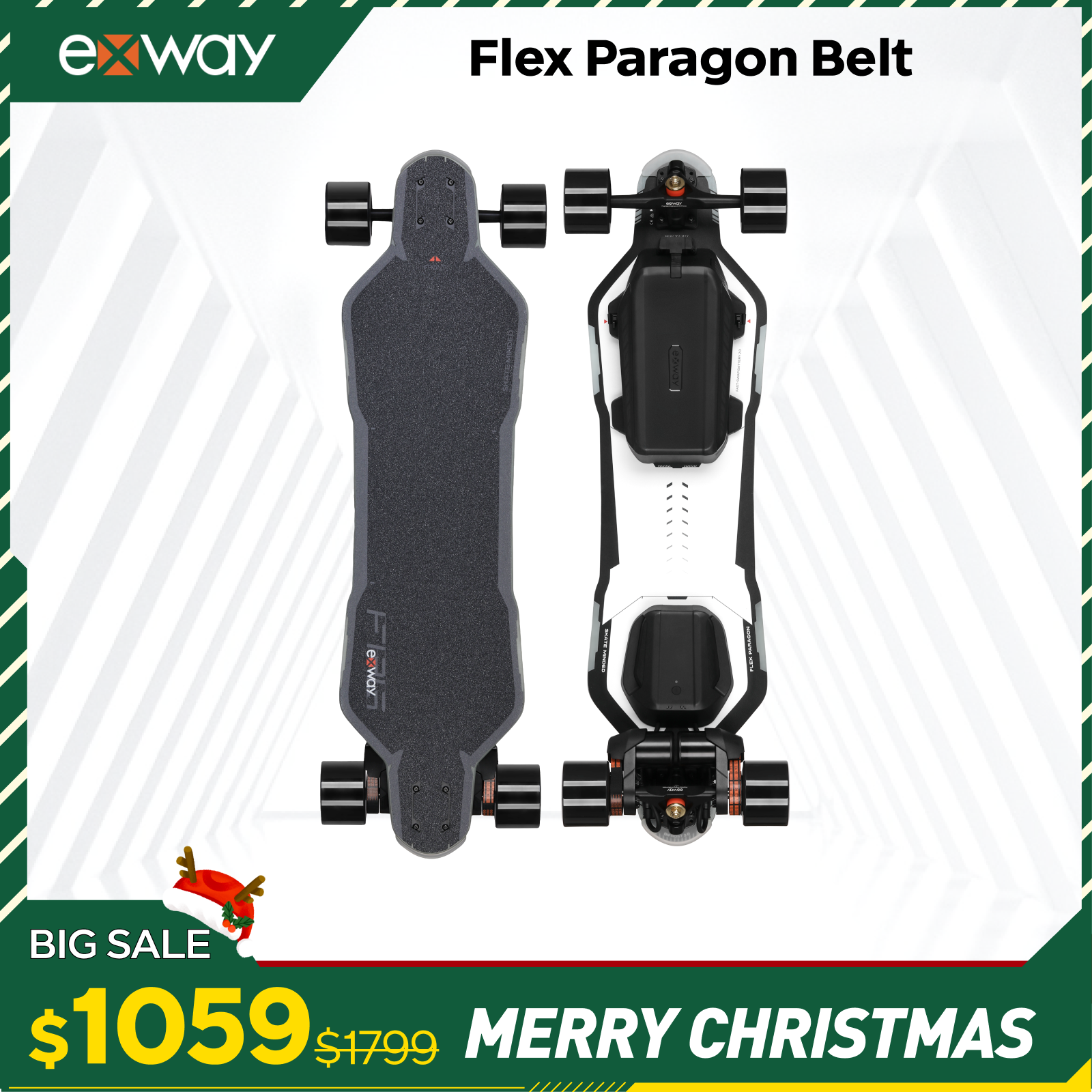 Exway Flex Paragon Electric Skateboard丨Smart Remote with Light System