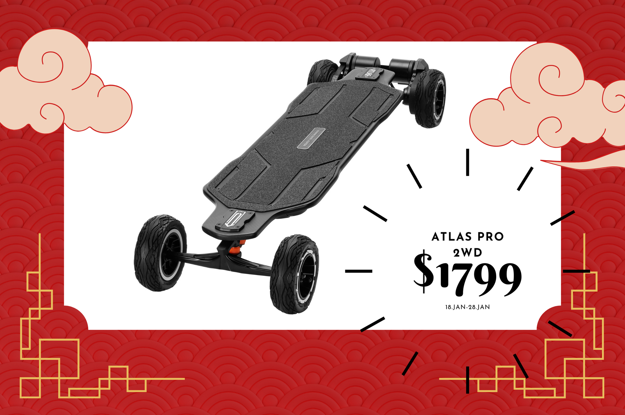 Atlas Pro丨High-Performance Electric Skateboard for Thrill Seekers