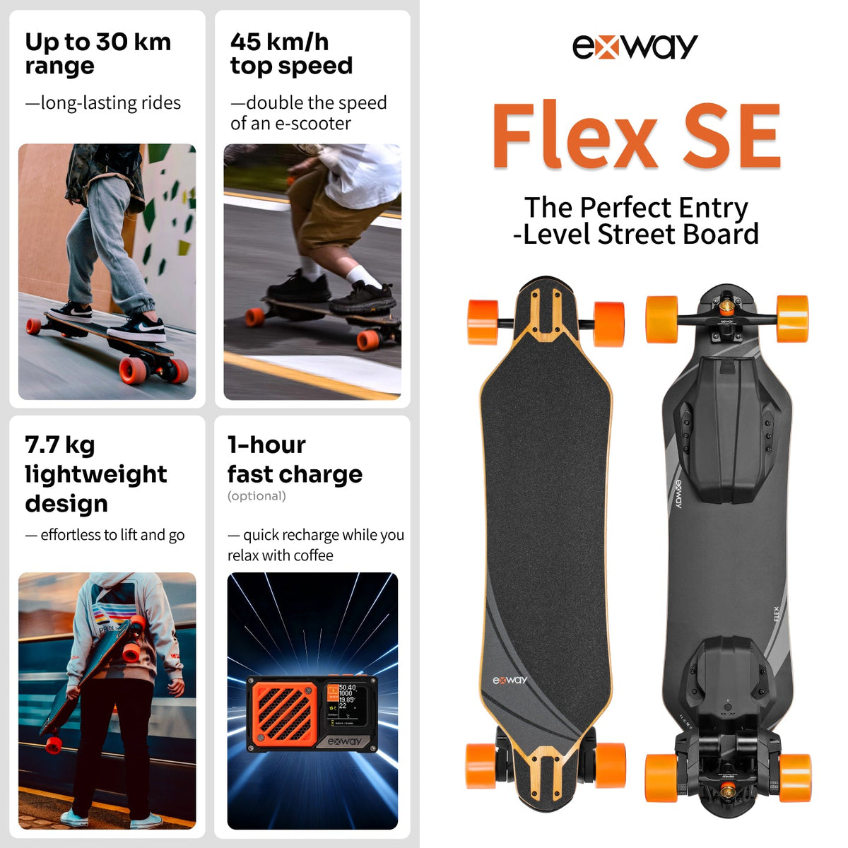 Exway Flex丨Flexible Deck Design Meets Powerful Electric Performance