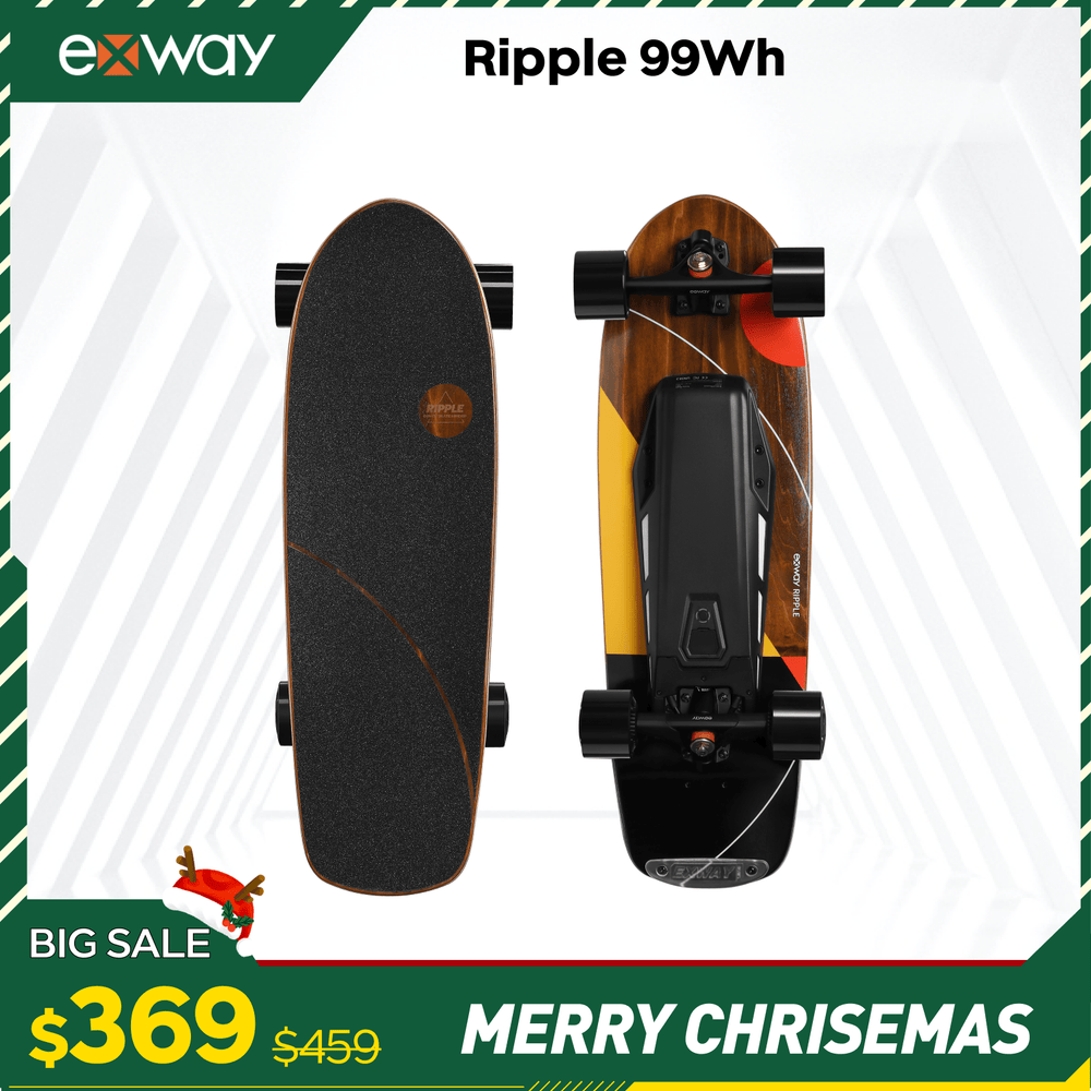 Exway Ripple Electric Skateboard丨Effortless Ride, Max. Fun 丨Only 5.9kg